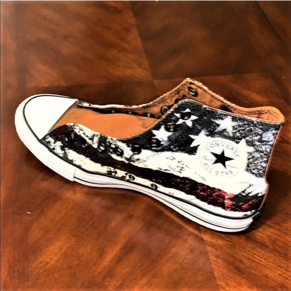 Converse | Shoes | Converse Distressed American Flag High Tops | Poshmark